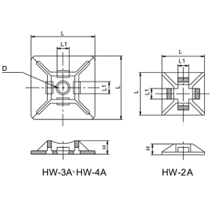 Metal Detectable Self Adhesive Cable Tie Mounts | Giantlok